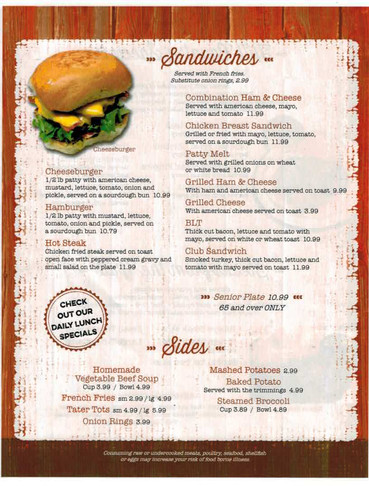 LUNCH & DINNER MENU | Isaacks