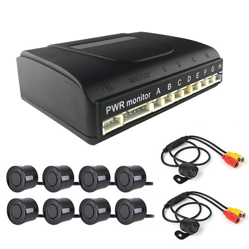 UGAR Car Parking Sensor Kit 8 Sensors Front + Rear View Camera Night ...