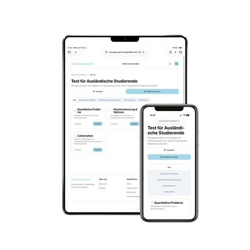 TestAS E-Learning Vorbereitung online | Zulassungscoach