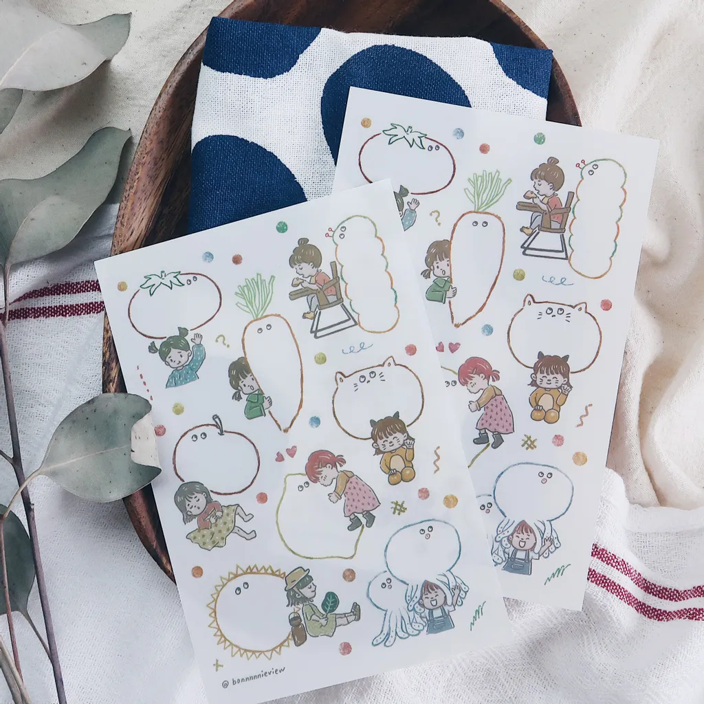 Bon Bon Stickers - BuBu Dialogue Bubble Transfer Stickers