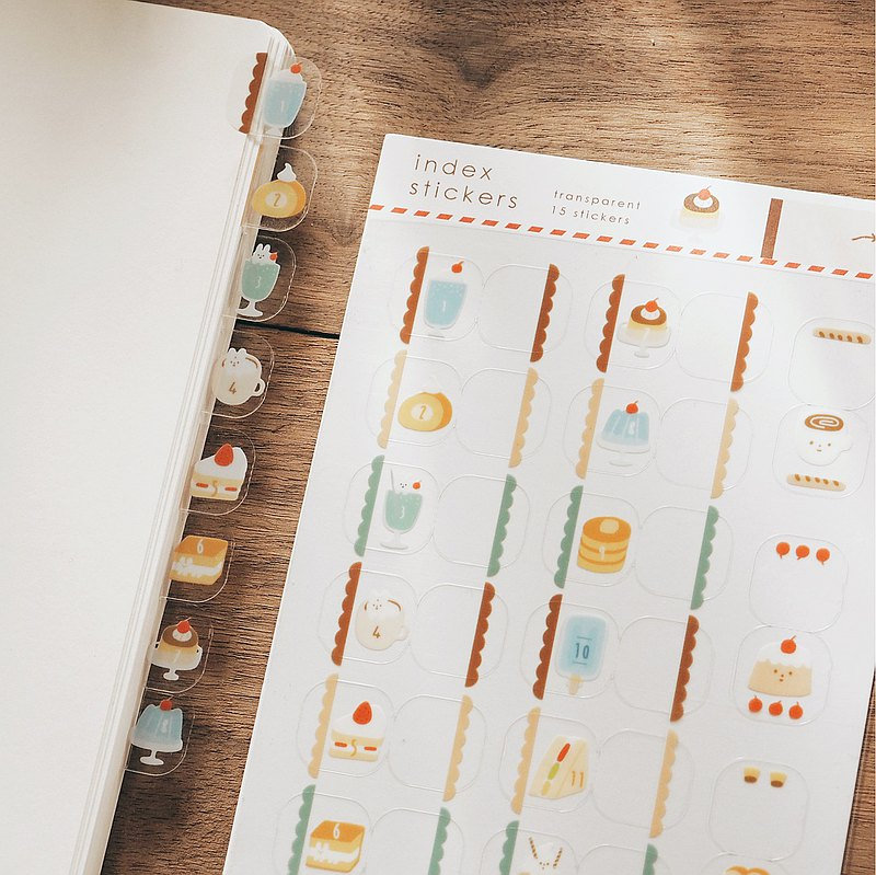 Yohand Studio - Transparent Index Tab Stickers - Afternoon Tea