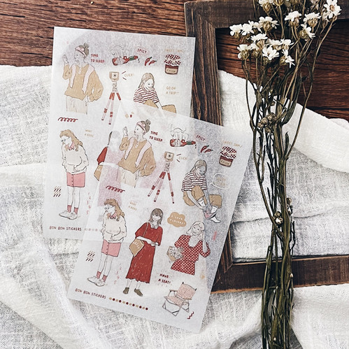 Bon Bon Stickers - Transfer Stickers - Berry Milk Tea Girls | The ...