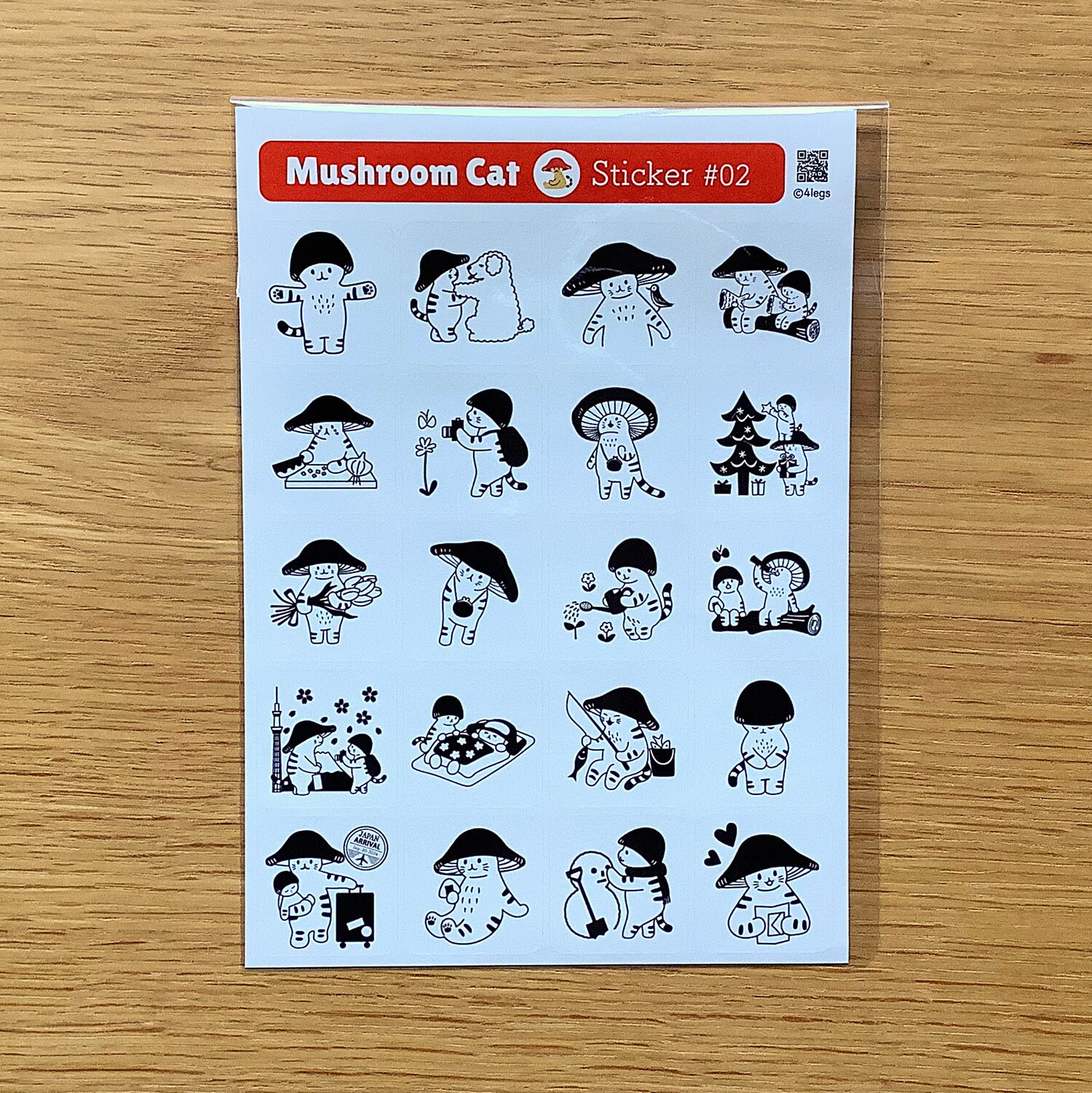 4 Legs - Mushroom Cat Sticker Sheet #2