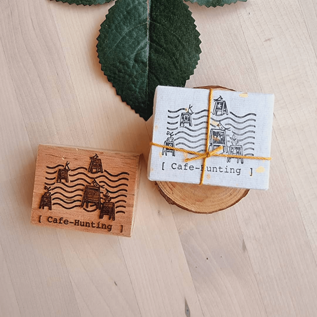 Elsie With Love - Cafe Hunting Series - Cafe Hunting Rubber Stamp