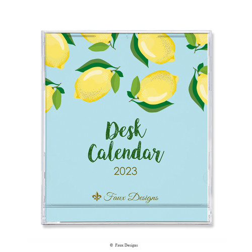 Lemons 2023 Desk Calendar | faux-designs