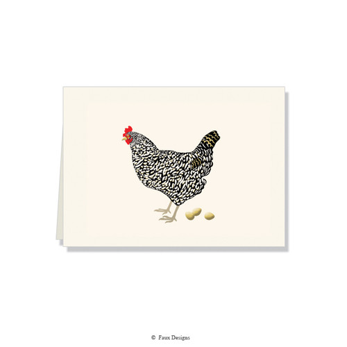 Hen Folded Note | faux-designs