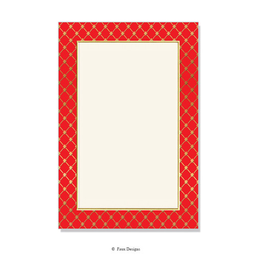 Noble Red Invitation - Blank | faux-designs