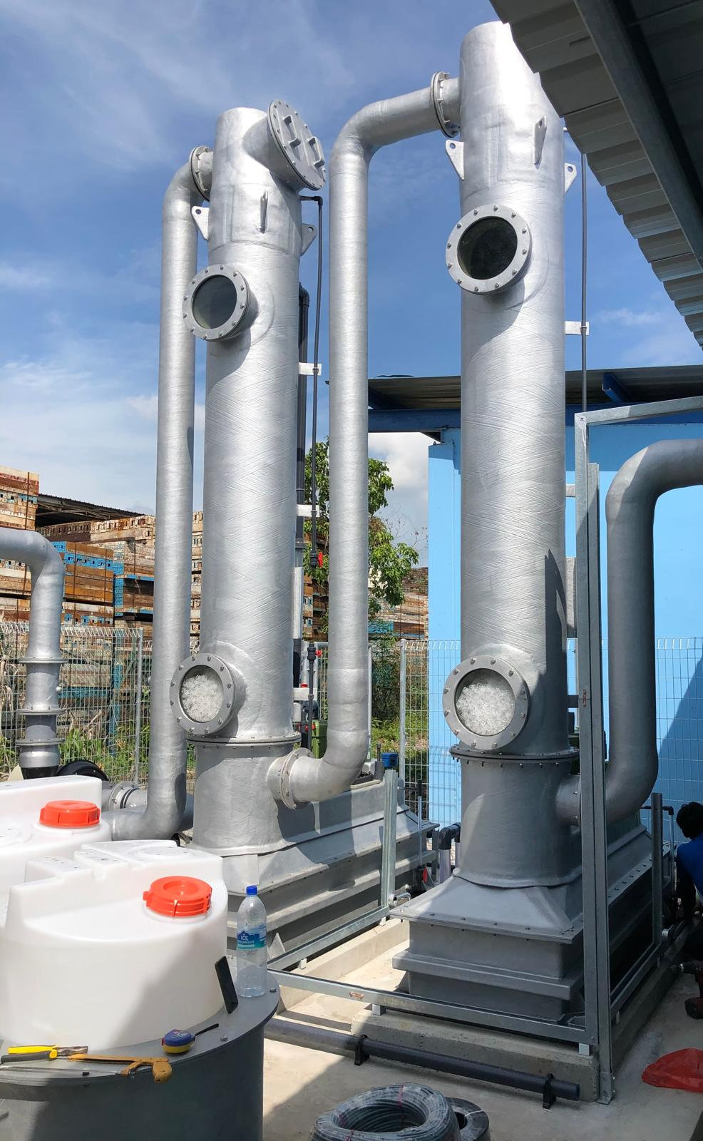 Wet Packed Counterflow Scrubbers