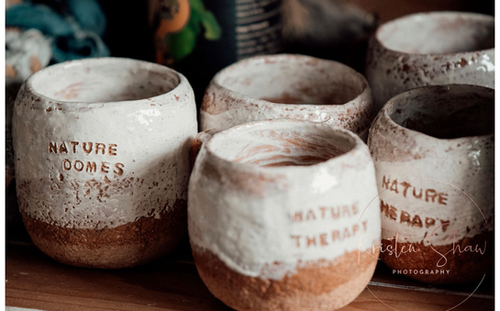Nature Earth Mug Handmade with a special message. (Nature Therapy ...