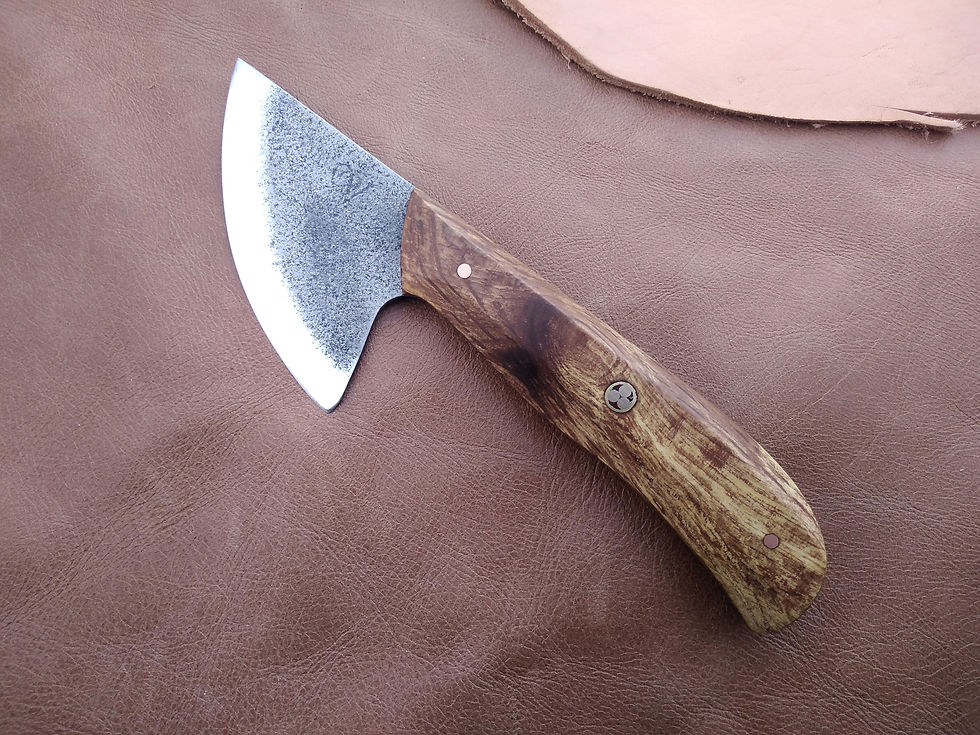 Spalted Oak Leather Knife | vknives