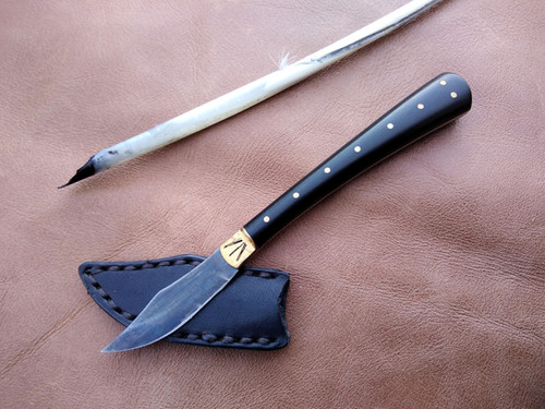 12th Century Bog Oak Fishtail Pen Knife | vknives