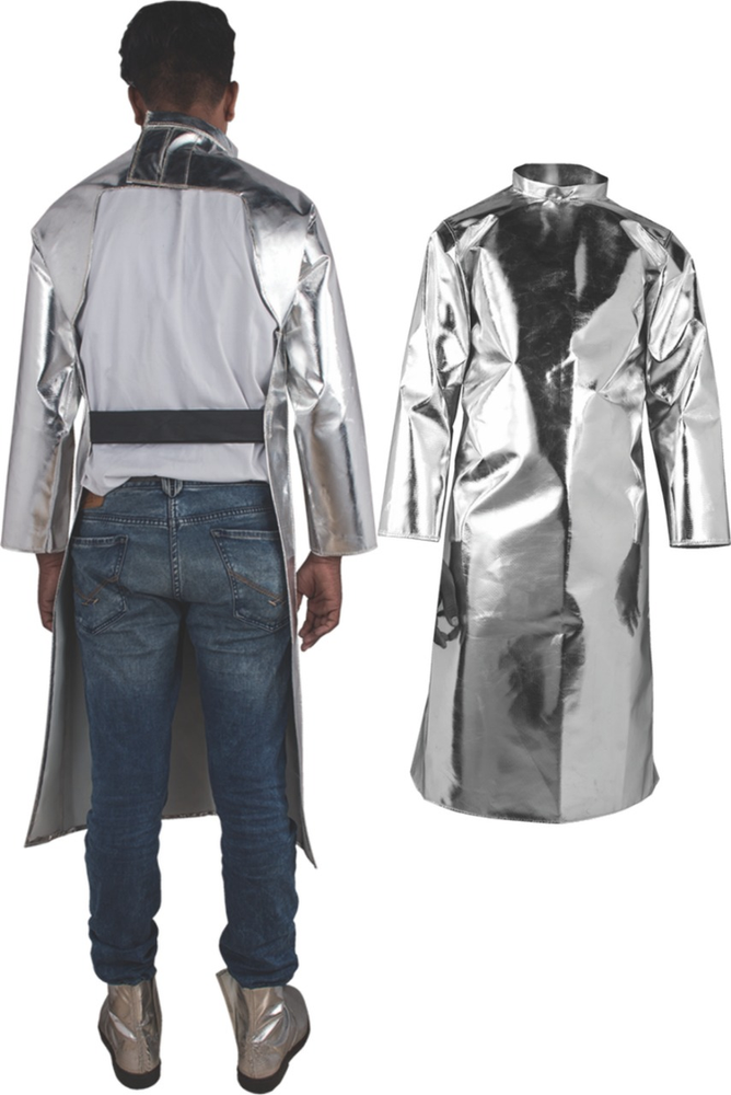 Aluminized Back Open Apron with Sleeves