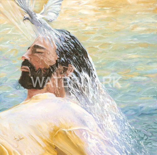 Jesus Born Again baptism art | Believer Christian Art