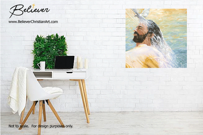 Jesus Born Again baptism art | Believer Christian Art