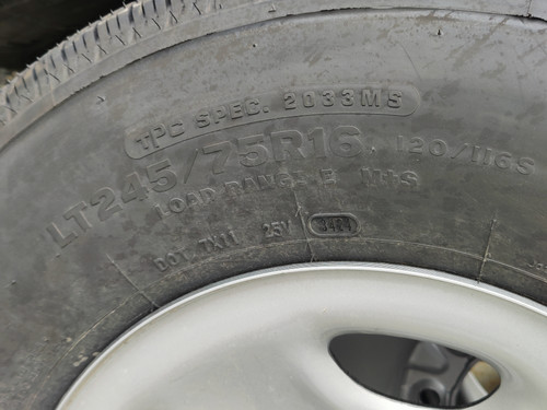 16" GM Steel Rims LT245/75R16E Bridgestone Tires | 4tiresandwheelsplus