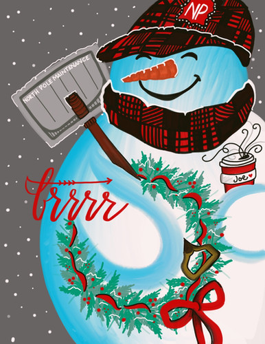 Snowman North Pole | Jeff Tadsen Art