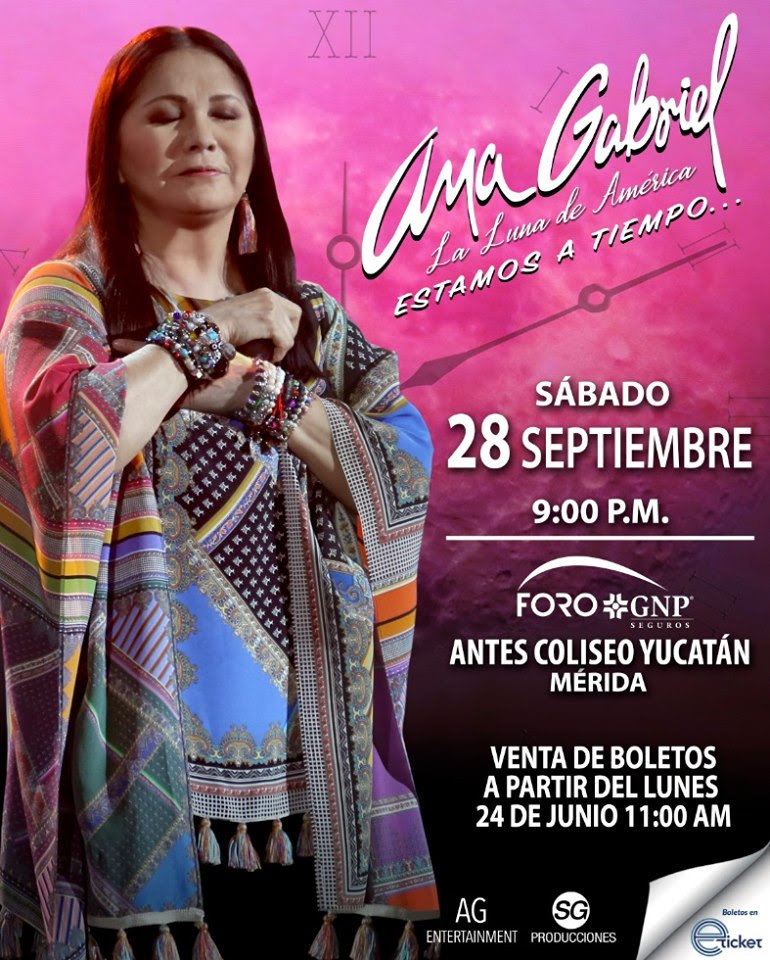Ana Gabriel, la "Luna de América", regresa a Mérida