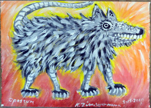 Oppossum by Kurt Zimmerman | JT Folk Art