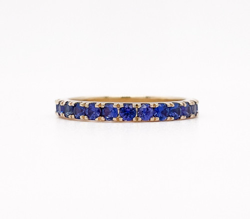 Indigo Blue Sapphire Eternity Ring 2.4mm | Polamai Fine Jewelry