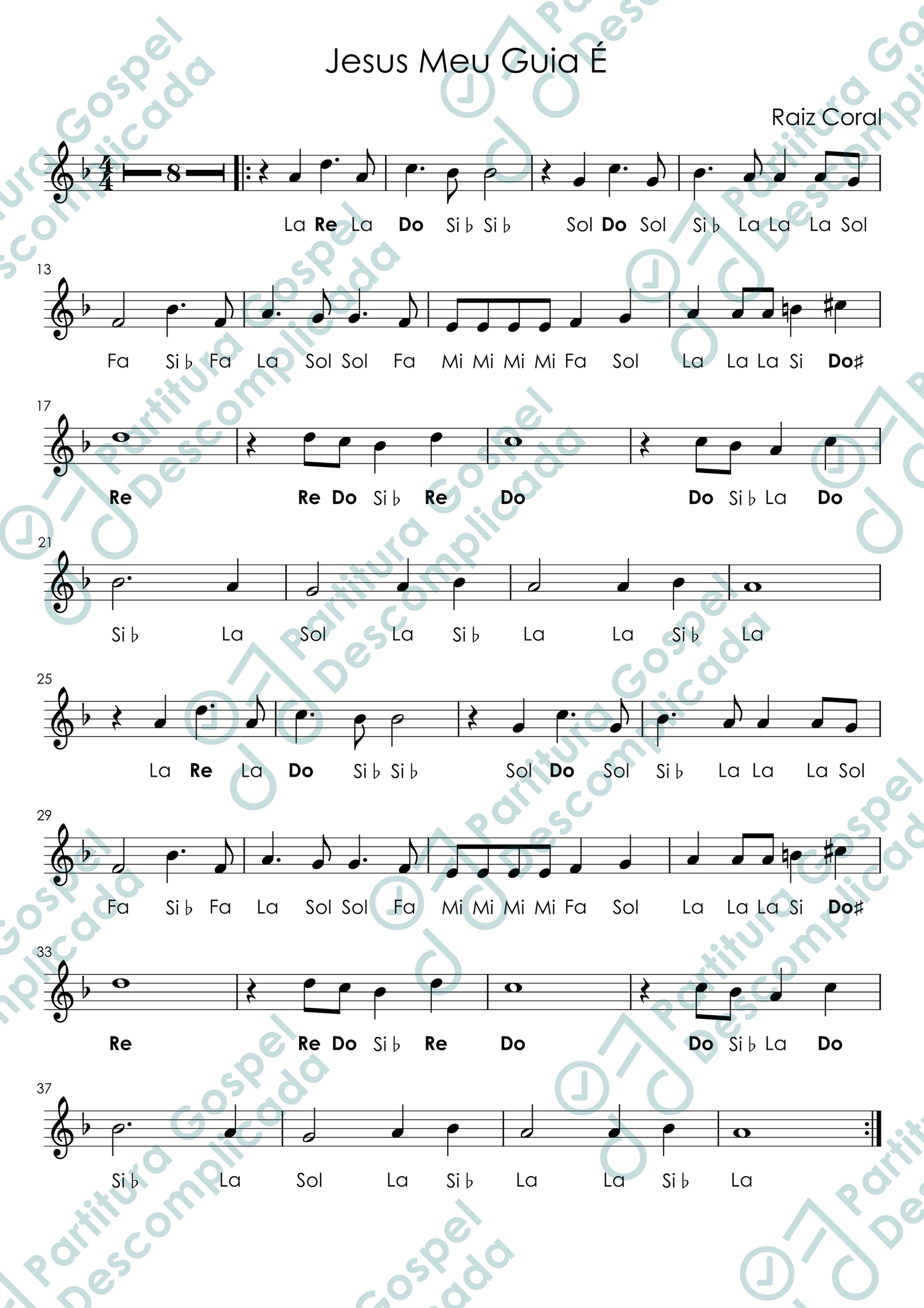 Jesus Meu Guia É | Partitura Descomplicada
