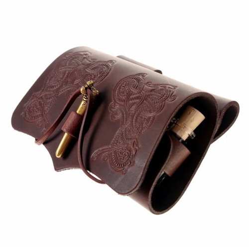 Viking Dragon Leather Potions Bag | The Woodsman's Realm