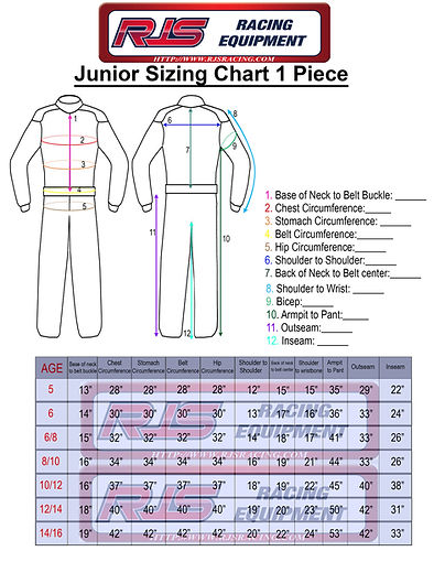 Sizing Charts & Custom Forms | RJS Racing