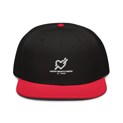 white heart logo Snapback Hat | HEART SNATCHERS CLOT