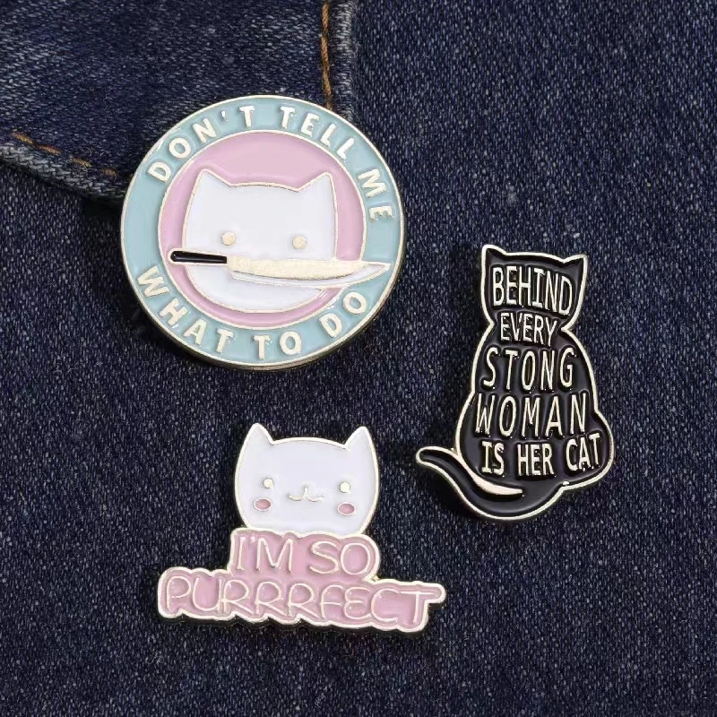 Purrfect Cats Enamel Pin Badge Lemoncatshop