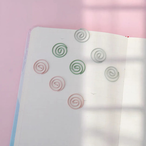 mix colour spiral paper clips | lemoncatshop