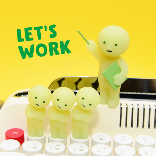 smiski doll mini figure - work series | lemoncatshop