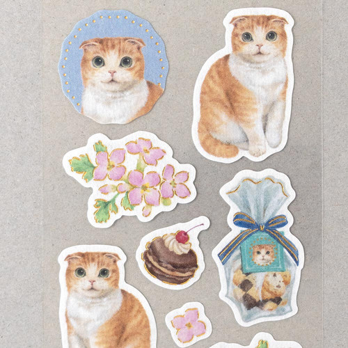 japanese style cat and dog cartoon stickers | lemoncatshop