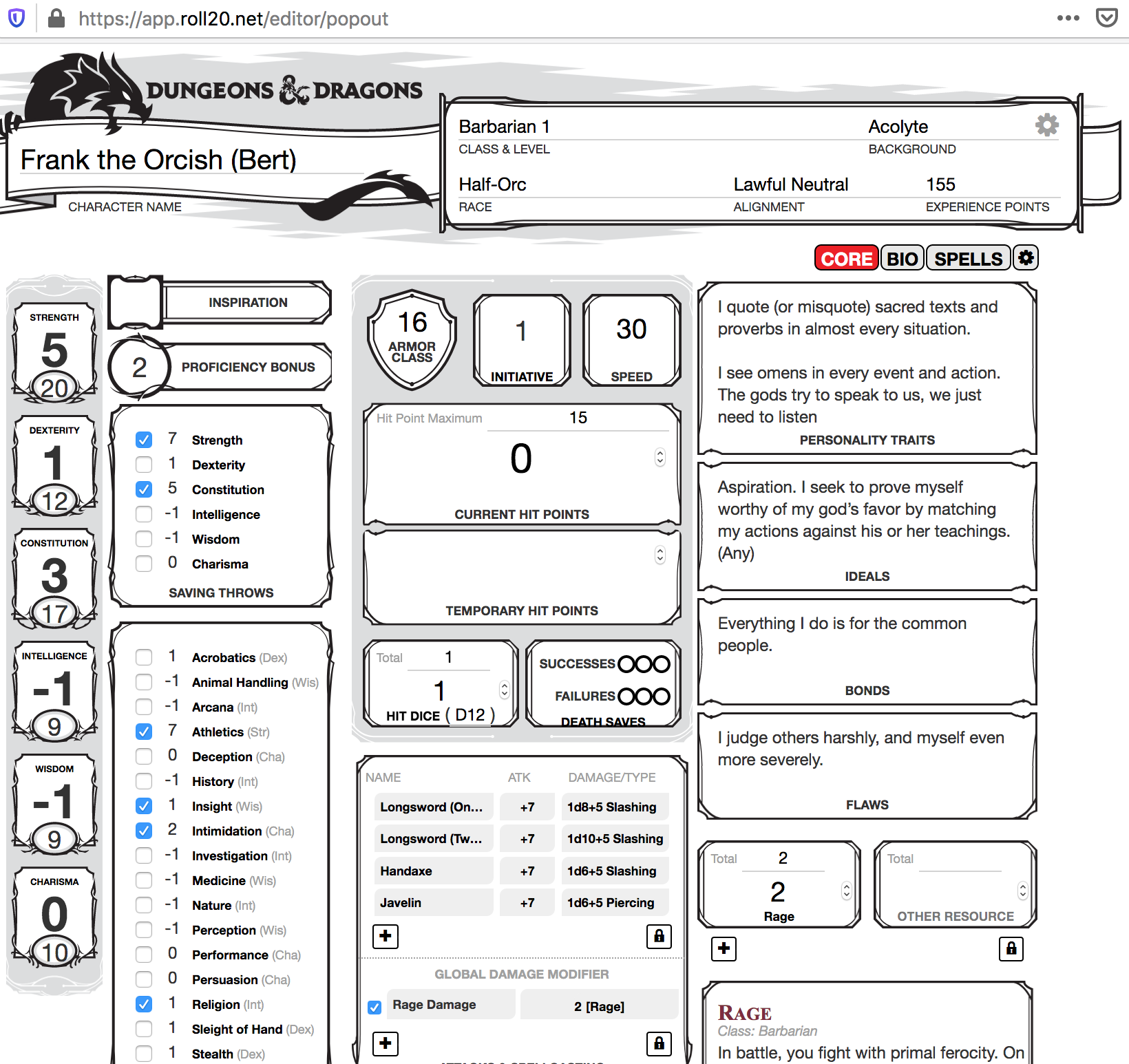 Rolling 20 With my Hommies