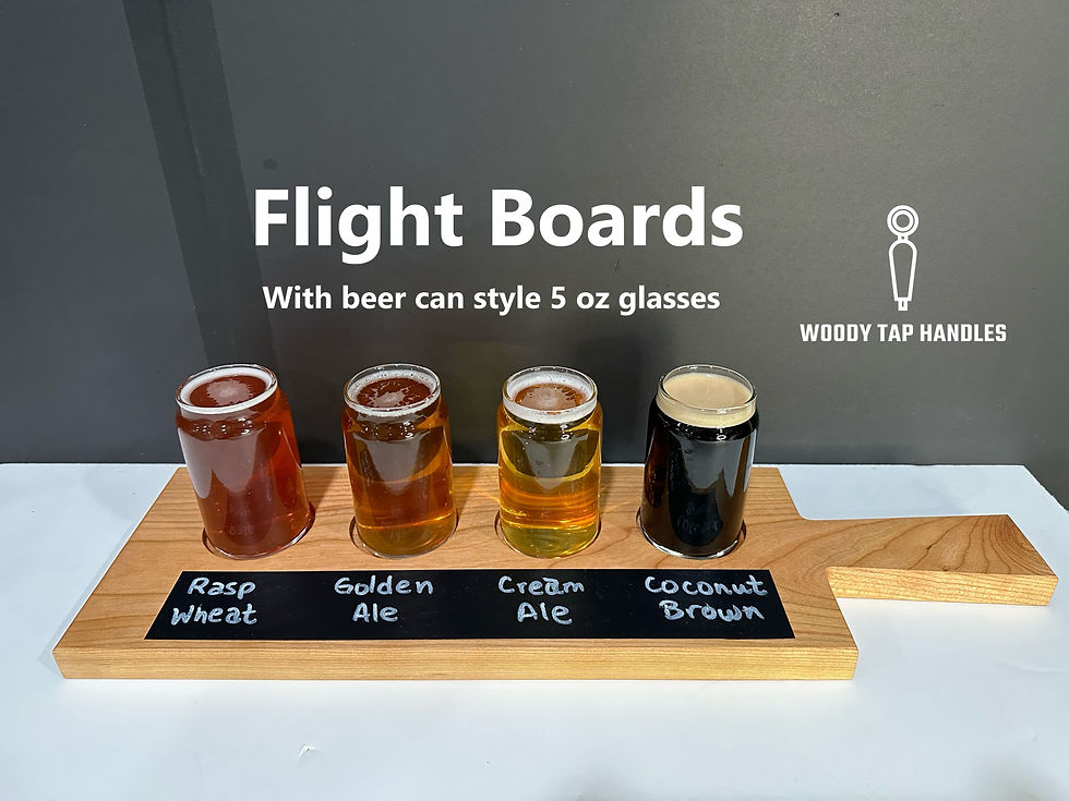Beverage Flight Boards | Woody Tap Handles