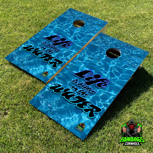 Life is Better on the Water (Reflection) Tournament Edition Cornhole ...