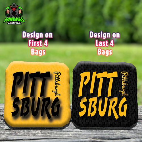Pittsburg Football Tailgate Cornhole Bags (Set of 8) | FanBags Cornhole