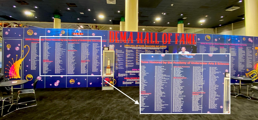 AUAS honored at DEMA every Year-DEMA HALL OF FAME