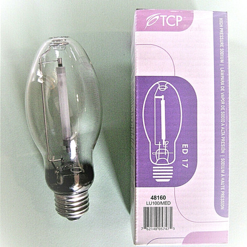 LU100/MED 100W ED17 Medium Base High Pressure Sodium HID Light Bulb TCP ...