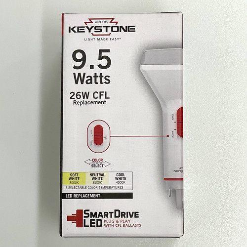 Keystone KT-LED94P-V-8CSE-S 9.5W 4-Pin Color Select Ballast Compatible ...