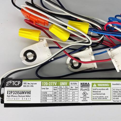 NEW TCP E2P32ISUNVHE T8 Ballasts with 4 Lampholders and connectors ...
