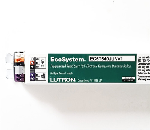 Lutron EC5T540JUNV1 EcoSystem Fluorescent Dimming Ballast for 1 T5 40W ...