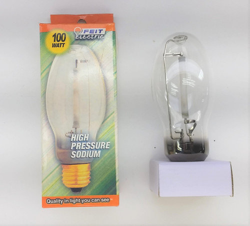 Feit LU100/MED 100W ED17 Clear High Pressure Sodium Lamp E26 Base HPS ...