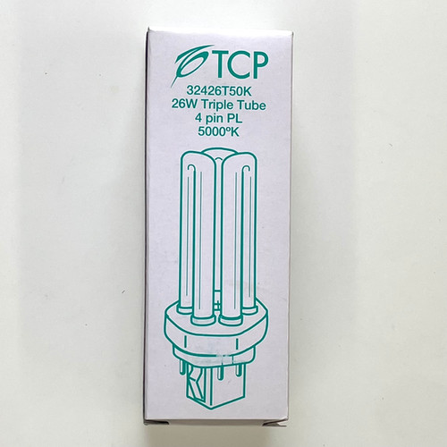 TCP 32426T/50K 26W 4-Pin PL GX24q-2 5000K Triple Tube CFL Light Bulb ...
