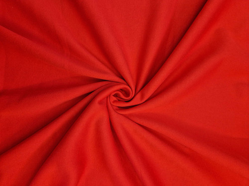Plain Red Fleece Backed Jersey | Knighton Fabrics