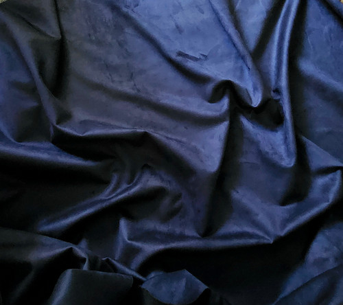 VIP SALE 3m for £9 Navy Scuba Suede (VIP106) | Knighton Fabrics