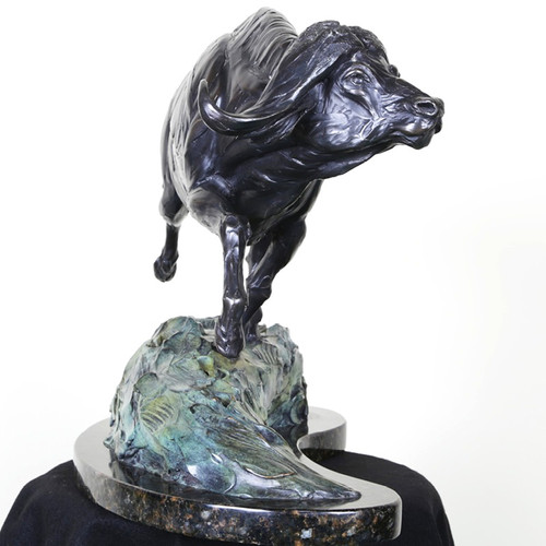 The Charge — Cape Buffalo | Geoffrey C Smith Fine Art