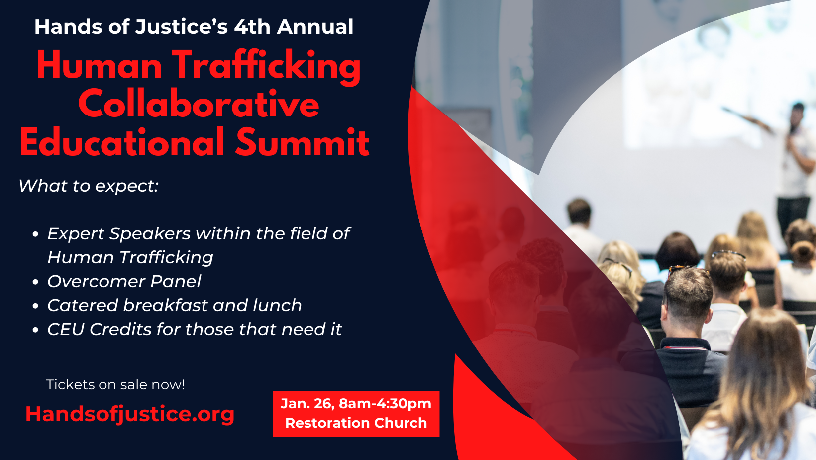 Human Trafficking Collaborative Educational Summit | Hands of Justice