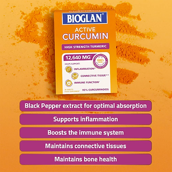 Bioglan Active Curcumin with 95% curcuminoids, 30 Tablets | atMenopause