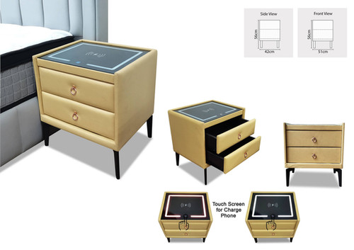 ST12 Wireless Charging Bedside Table | Mixhome Design