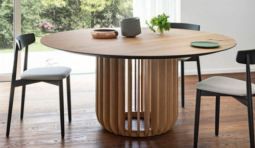Rigi Solid Wood Round Table | Mixhome Design