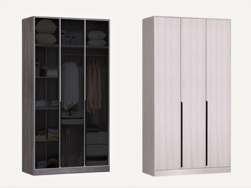 Premium 3 Swing Doors Wardrobe | 4.5x8ft | Mixhome Design